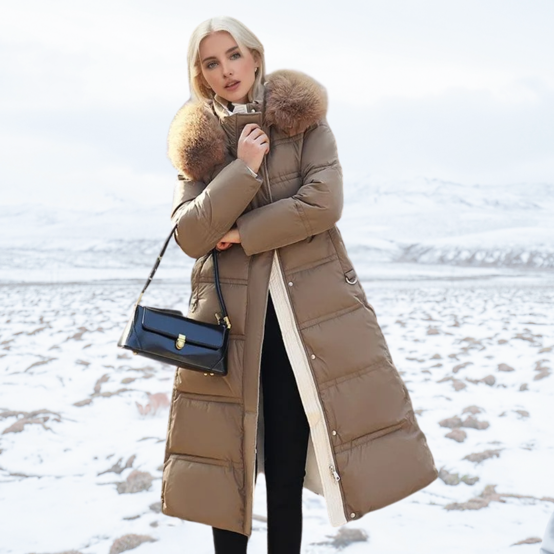 LUCIA™ | Designer Winter Parka with Fur Hood – Amanda & Avery